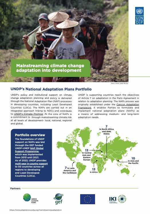 Mainstreaming climate change adaptation into development brochure ...