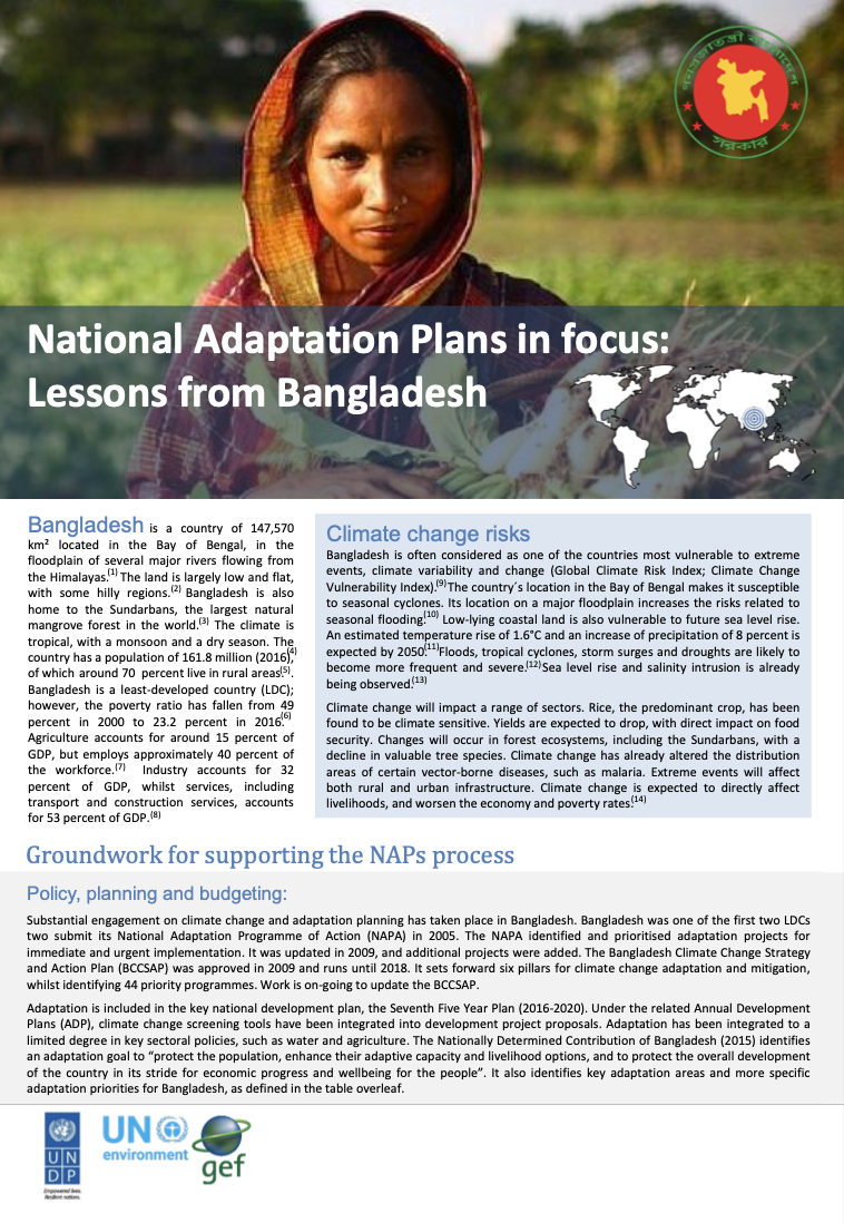 National Adaptation Plans in focus: Lessons from Bangladesh | UNDP ...
