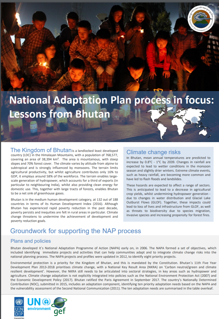 National Adaptation Plans in focus: Lessons from Bhutan | UNDP Climate ... National Adaptation Plans in focus: Lessons from Bhutan | UNDP Climate ...