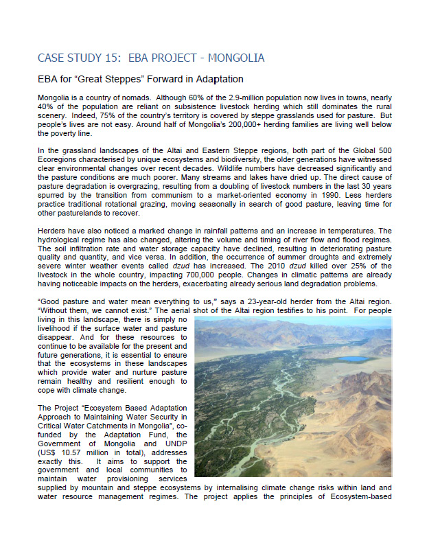 EBA for “Great Steppes” Forward in Adaptation | UNDP Climate Change ...