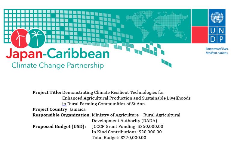 Jamaica - Climate Resilient Technologies in Rural Farming Communities ...
