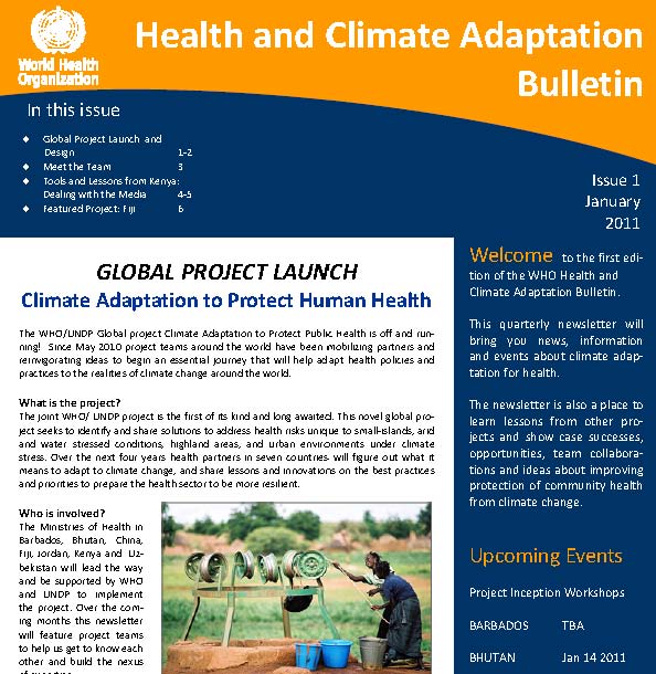 World Health Organization - Health and Climate Change Adaptation ...