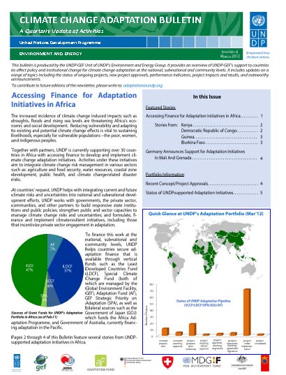 United Nations Development Programme & Climate Change Adaptation - A ...