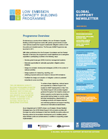 Low Emission Capacity Building Programme - Newsletter 1 - July 2012 ...