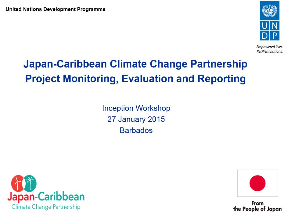 J-CCCP Inception Workshop- Presentation on Monitoring and Evaluation ...