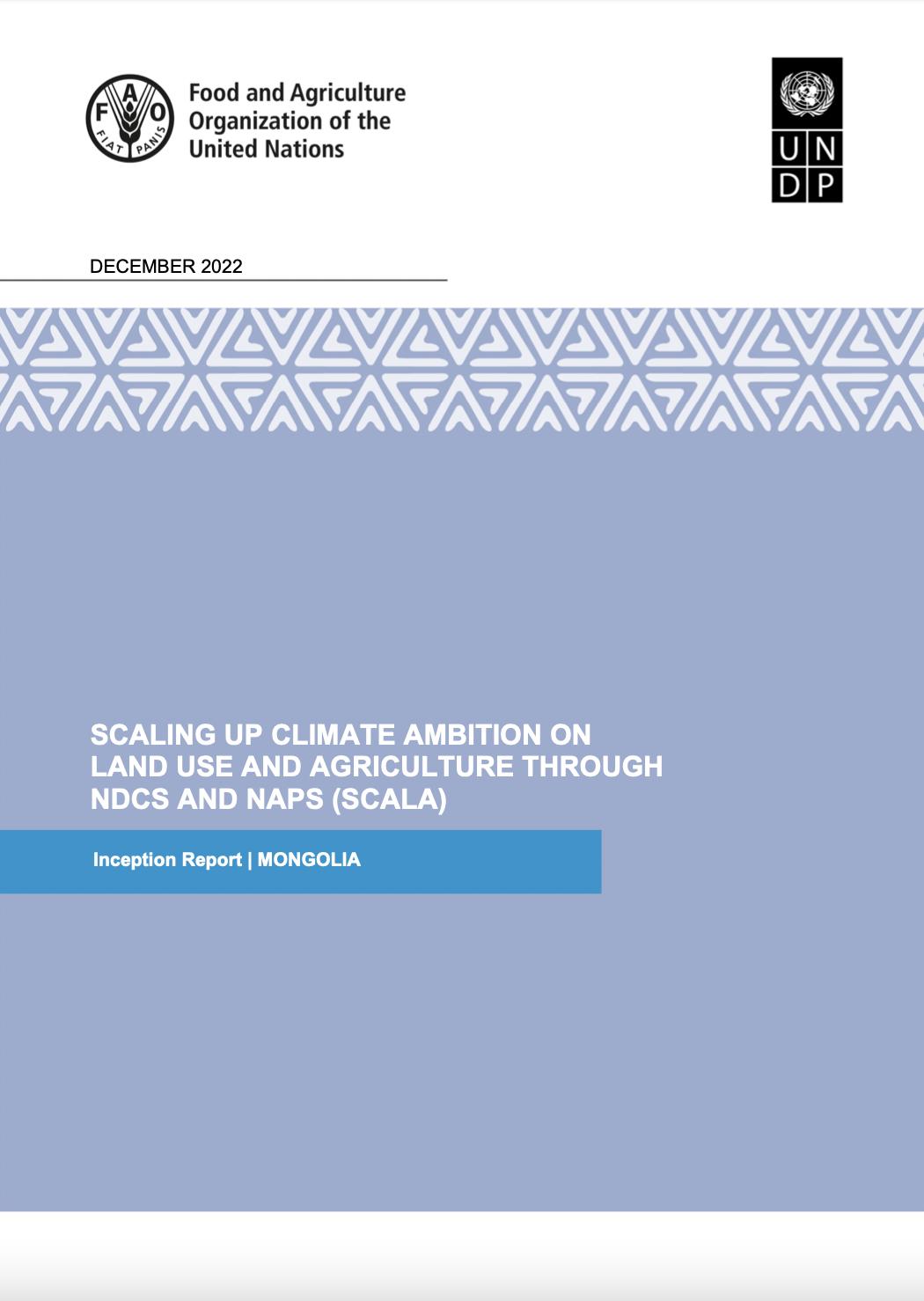 Mongolia SCALA Inception Report | UNDP Climate Change Adaptation