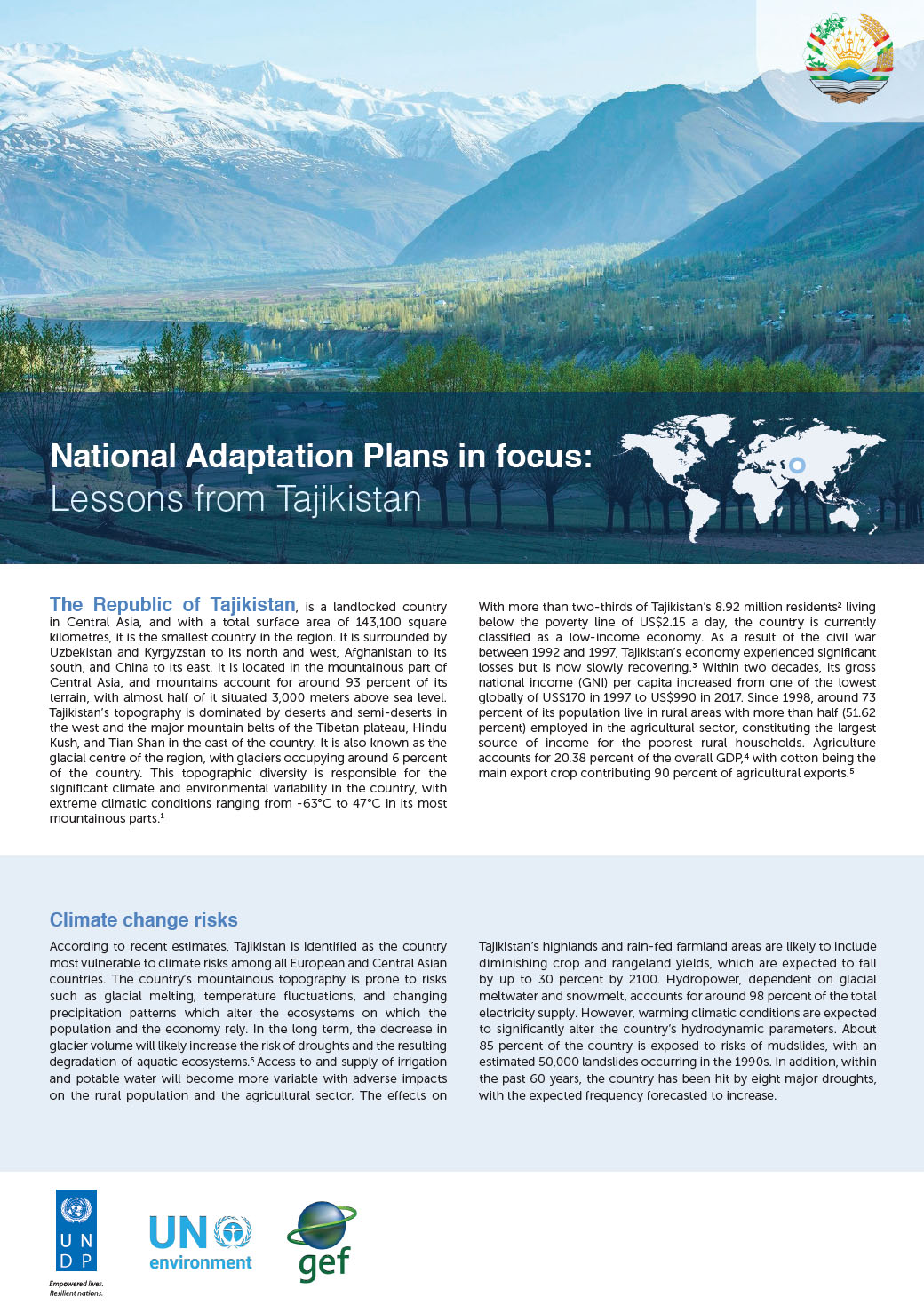 National Adaptation Plans in focus: Lessons from Tajikistan | UNDP Climate Change Adaptation