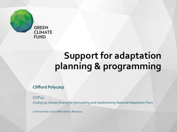 Support for Adaptation Planning and Programming | UNDP Climate Change ...