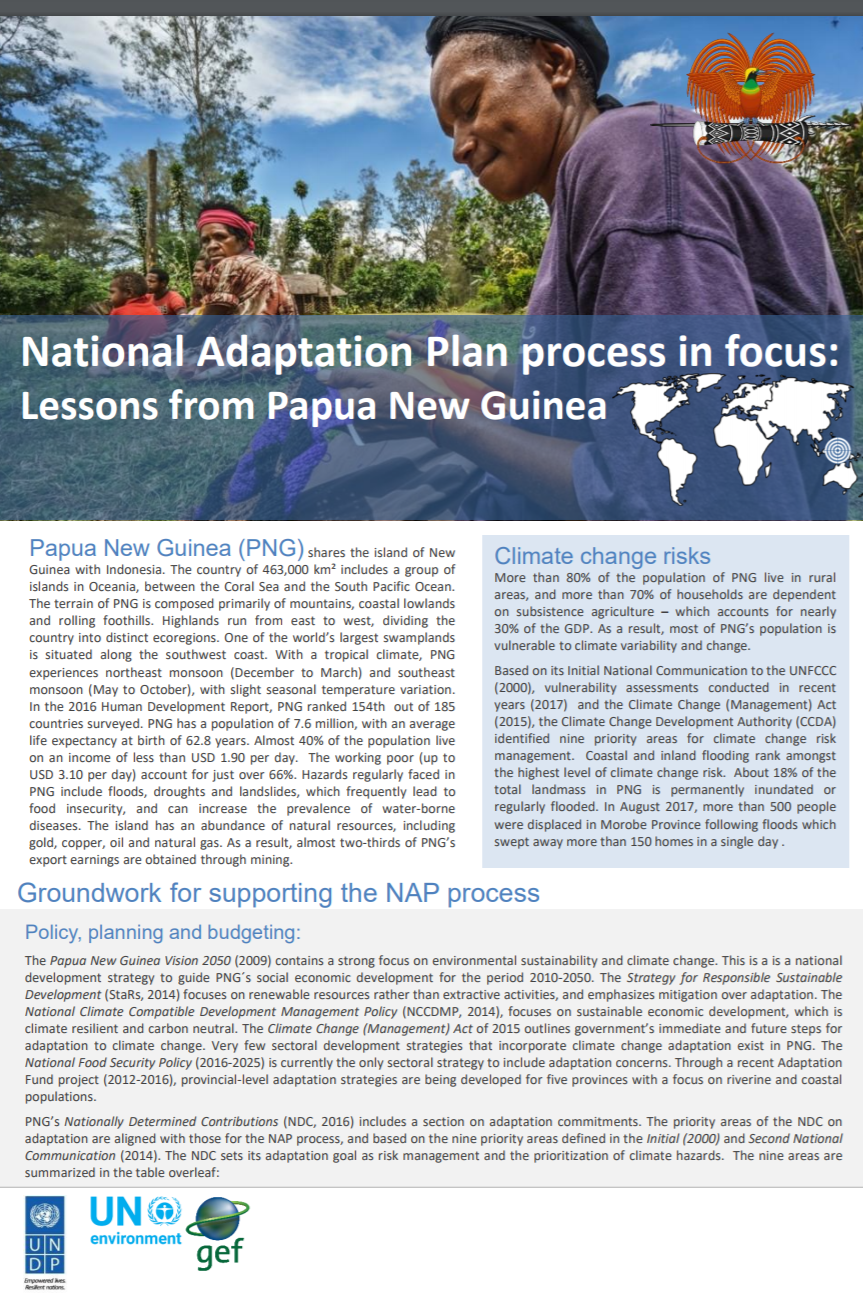 National Adaptation Plan process in focus: Lessons from Papua New Guinea | UNDP Climate Change ...
