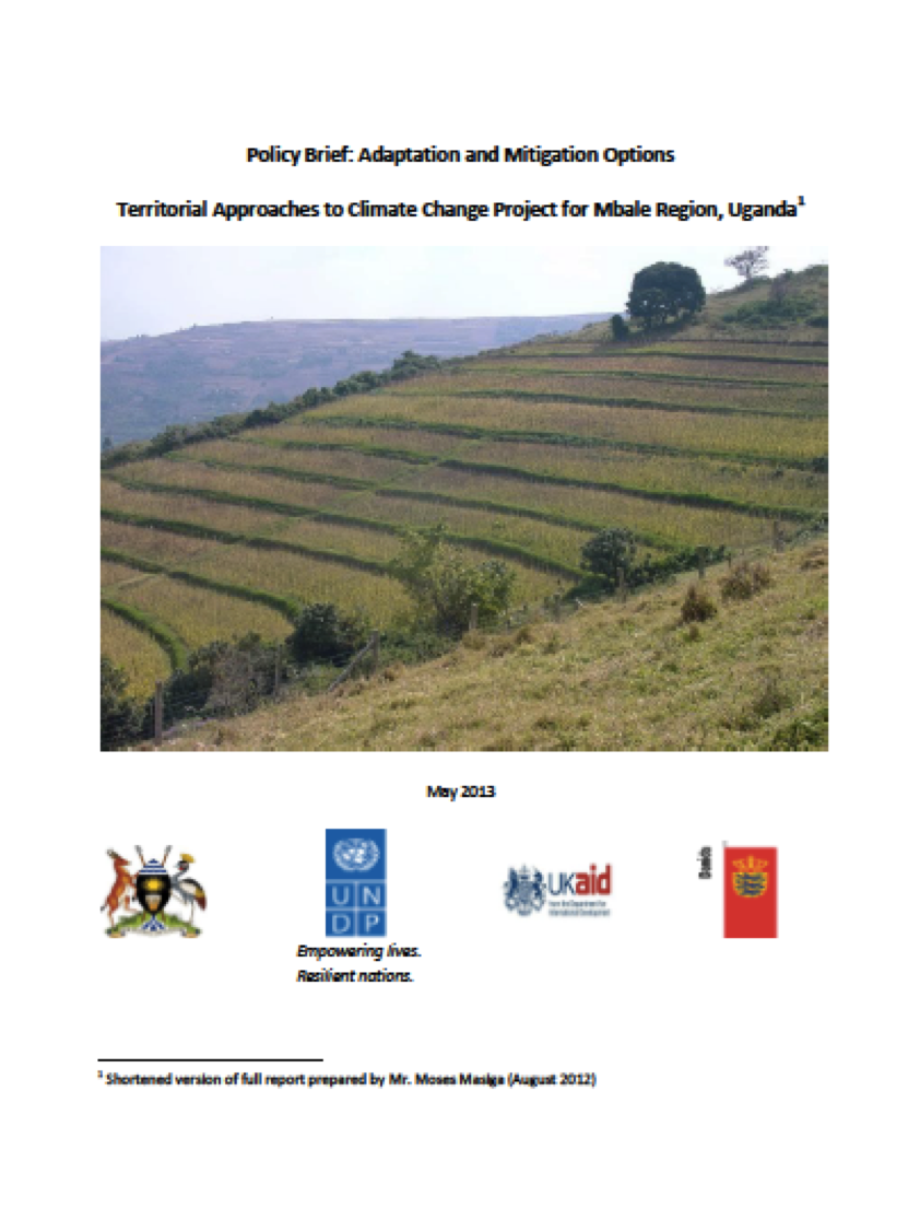 TACC Uganda – Policy Brief: Analysis of Adaptation and Mitigation Options | UNDP Climate Change ...