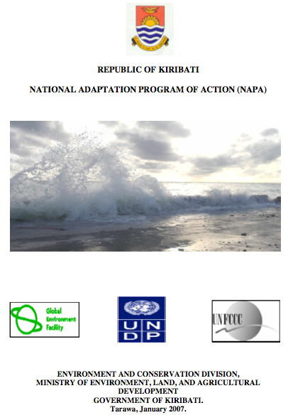Kiribati National Adaptation Programme of Action (NAPA) Official ...