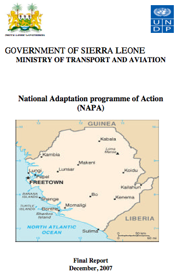 Sierra Leone National Adaptation Programme of Action (NAPA) Official ...