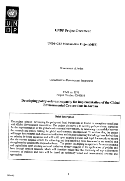 Developing Policy-Relevant Capacity for Implementation of the Global ...