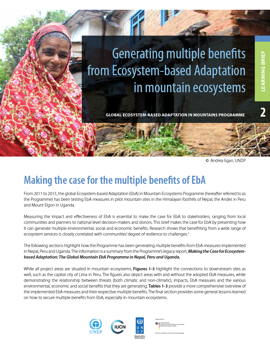 Learning Brief 2 - Generating multiple benefits from Ecosystem-based ... Learning Brief 2 - Generating multiple benefits from Ecosystem-based ...