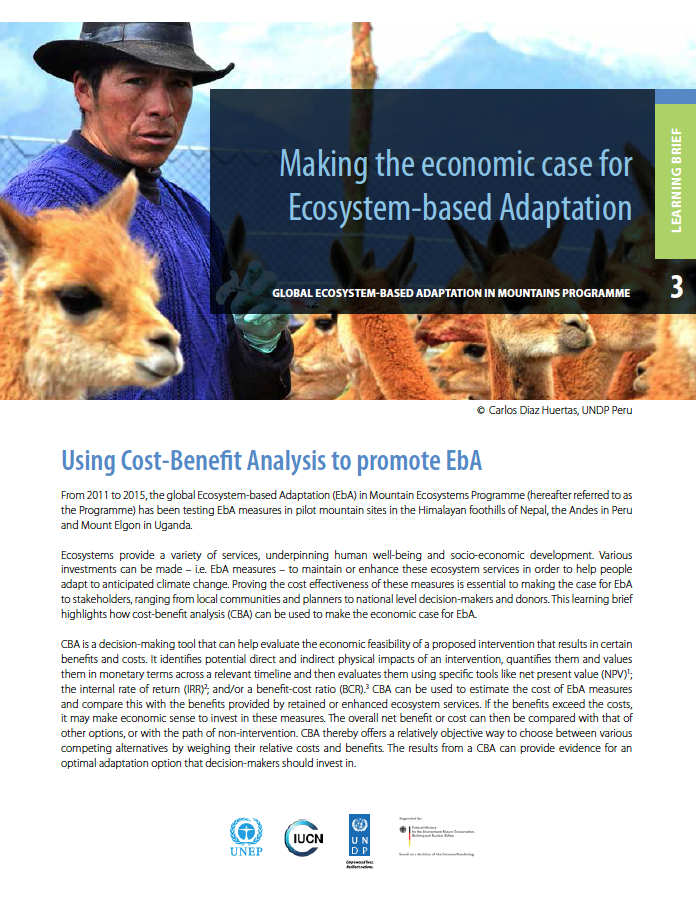 Learning Brief 3 Making The Economic Case For Ecosystem Based