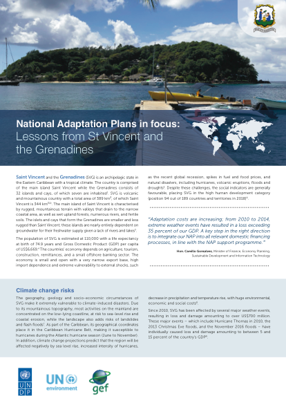 National Adaptation Plans in focus: lessons from St Vincent and the ...