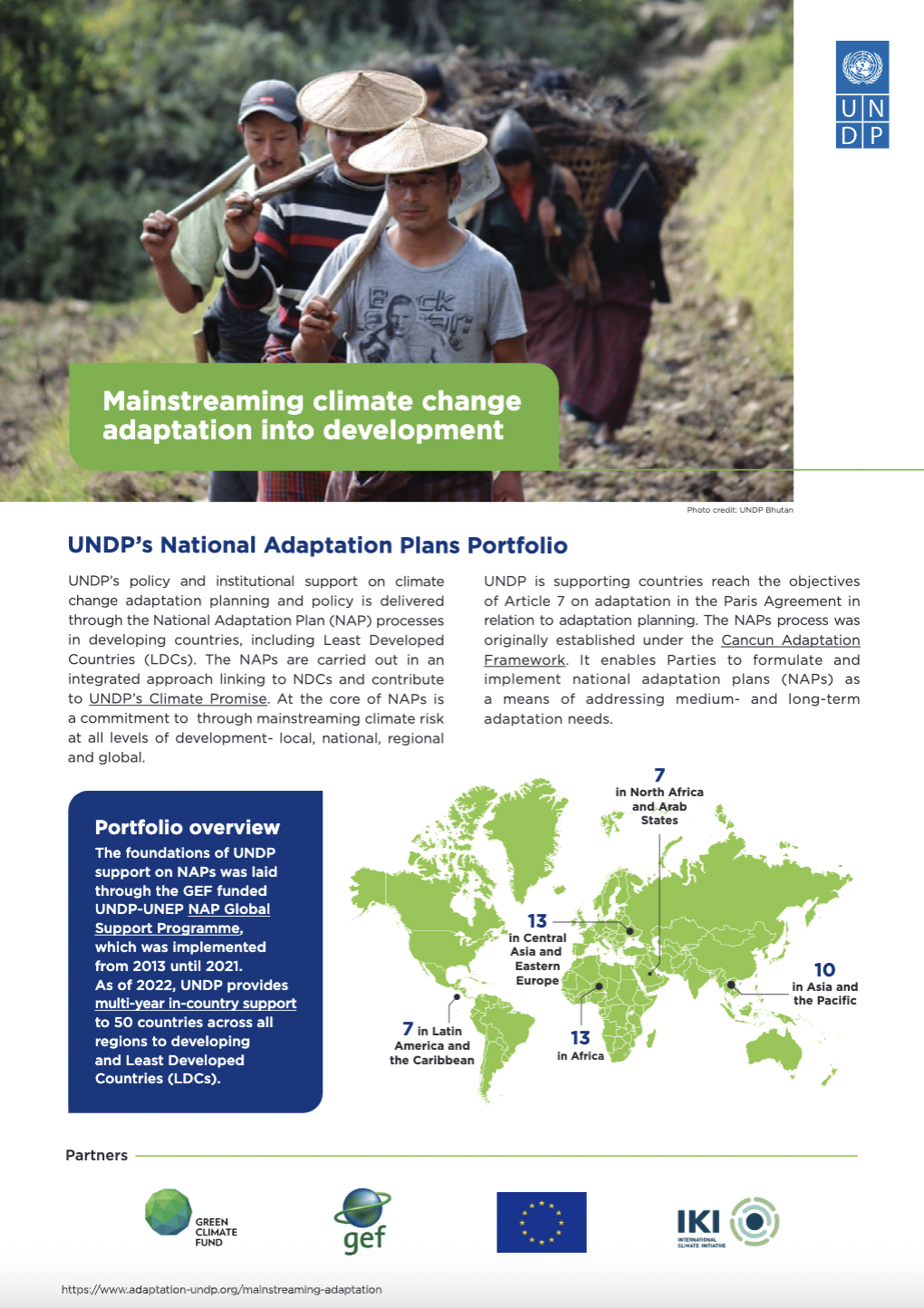 Mainstreaming climate change adaptation into development brochure | UNDP Climate Change Adaptation