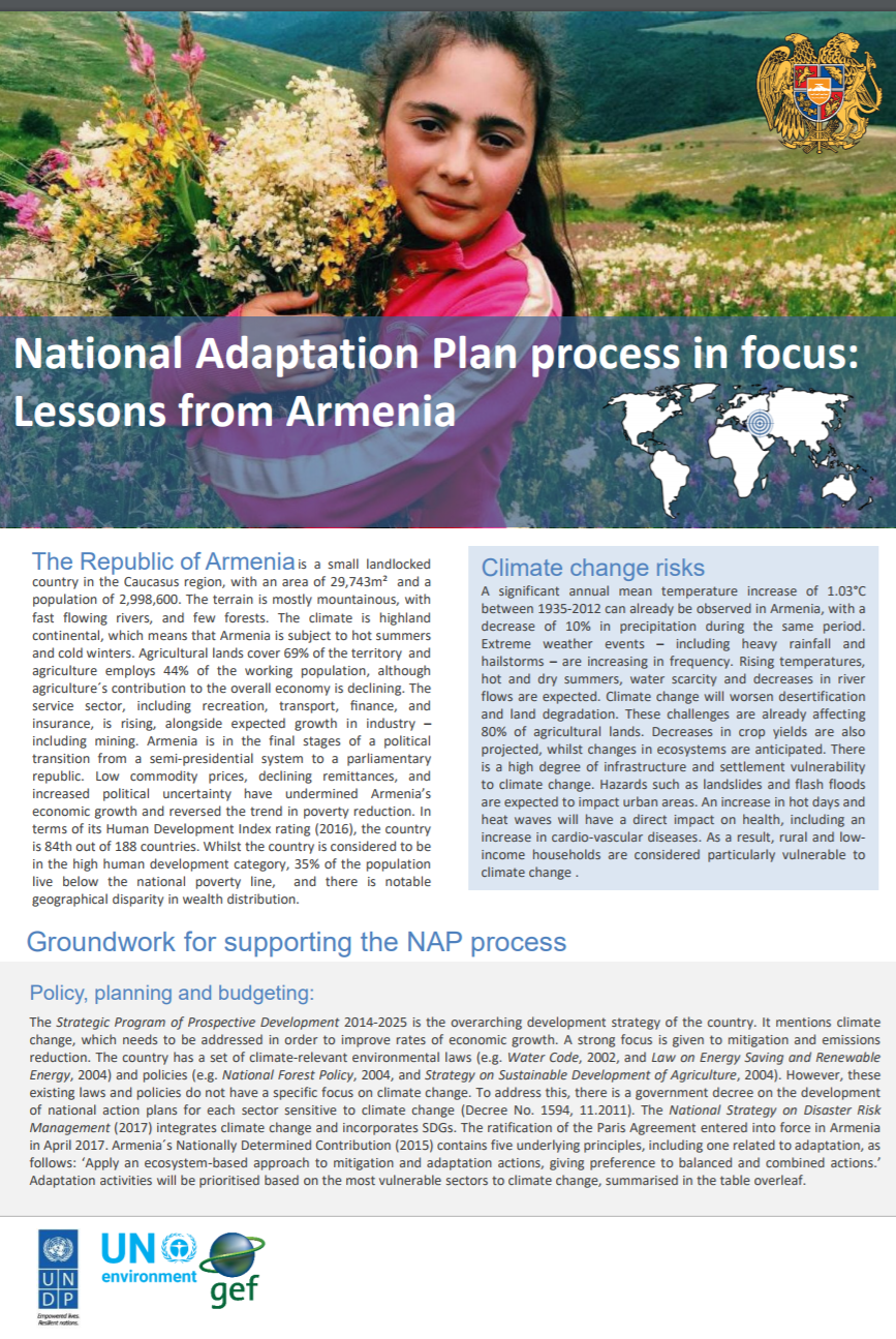 National Adaptation Plans in focus: Lessons from Armenia | UNDP Climate ... National Adaptation Plans in focus: Lessons from Armenia | UNDP Climate ...