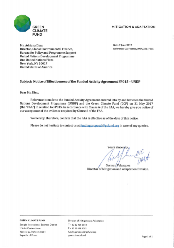 Funded Activity Agreement - Notice of Effectiveness | TCAP | 2017 ...