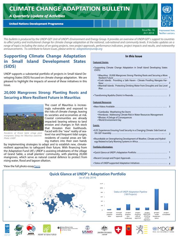 United Nations Development Programme & Climate Change Adaptation - A ...