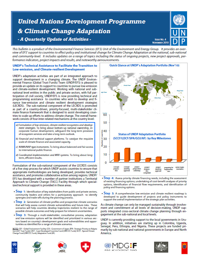 United Nations Development Programme & Climate Change Adaptation - A ...