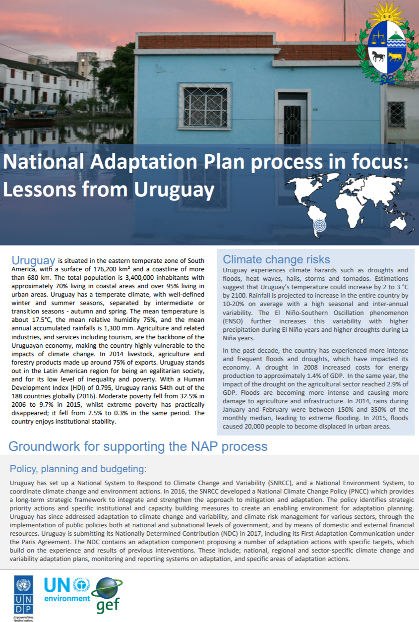 National Adaptation Plan process in focus: Lessons from Uruguay | UNDP Climate Change Adaptation