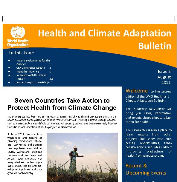 World Health Organization - Health and Climate Adaptation Bulletin ...